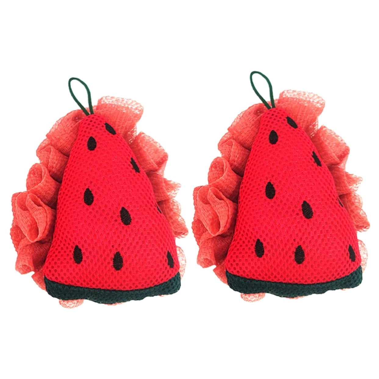 2pcs Body Watermelon Loofahs Sponge Balls Colorful Bathing Loofah ...