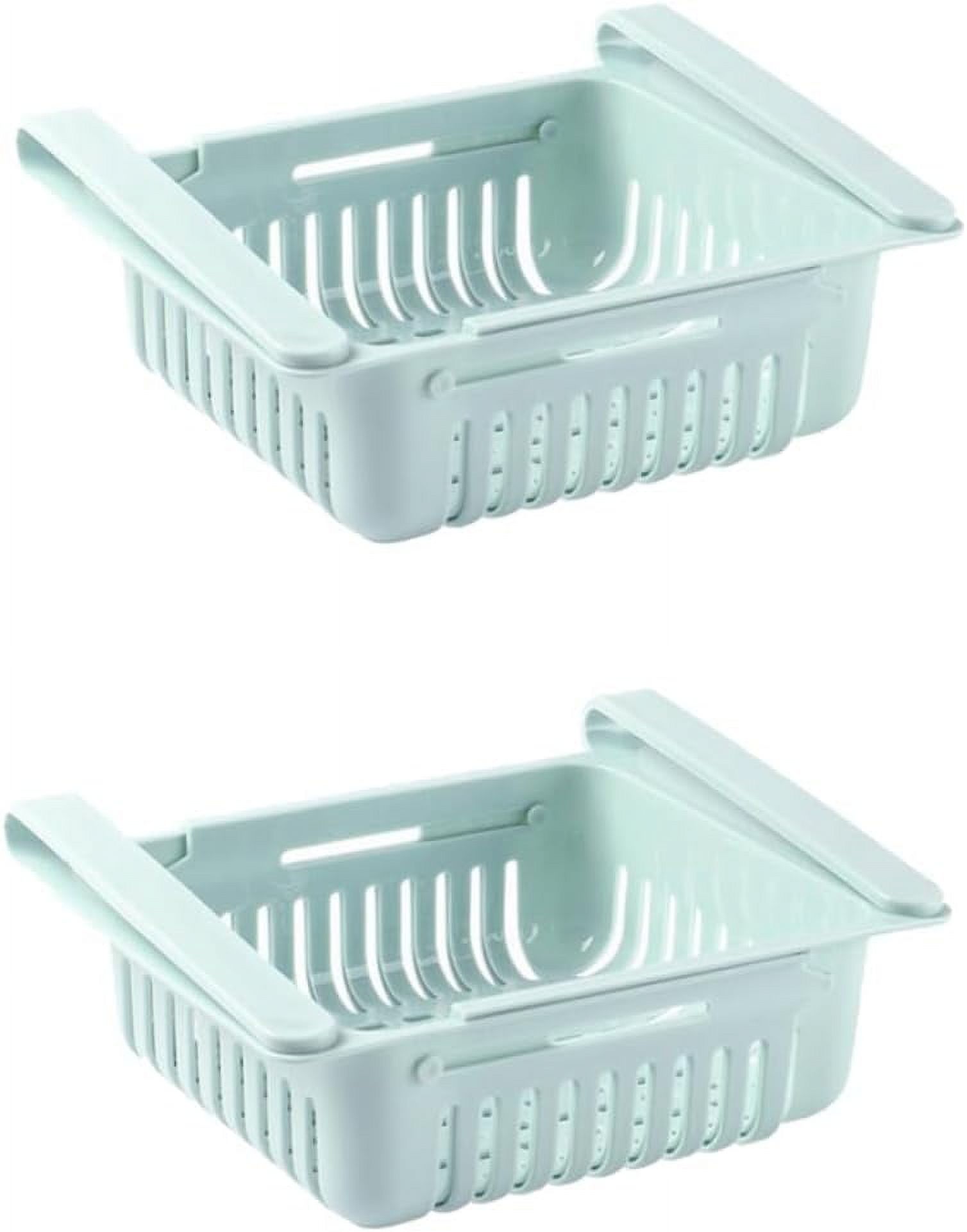 2pcs Box Non-perforating Kitchen Rack Drawer Mini Fridge Storage Fridge ...