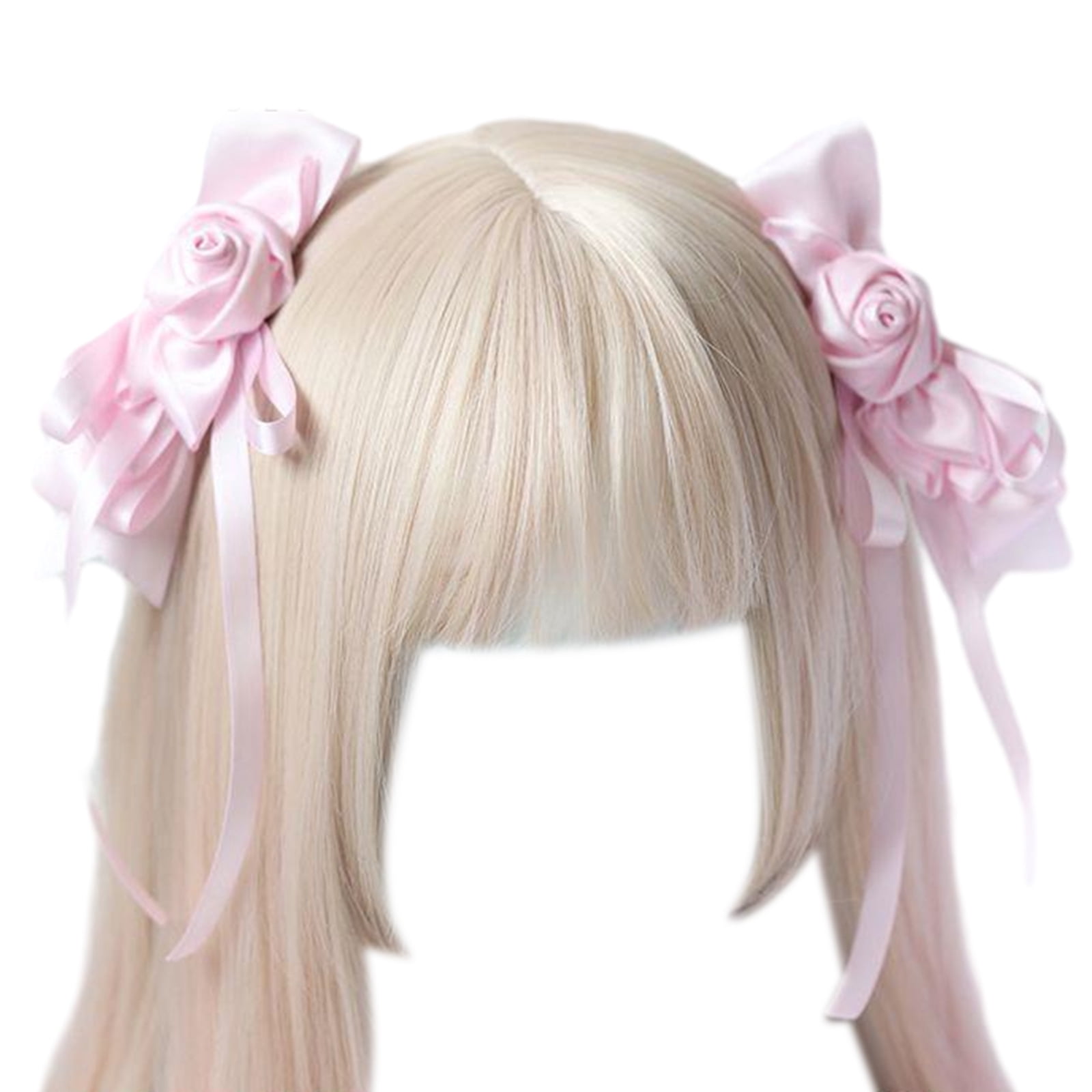 2pcs Braids Hair Clip for Hot Girls Rose Ribbon&Bowknot Shape Hair ...