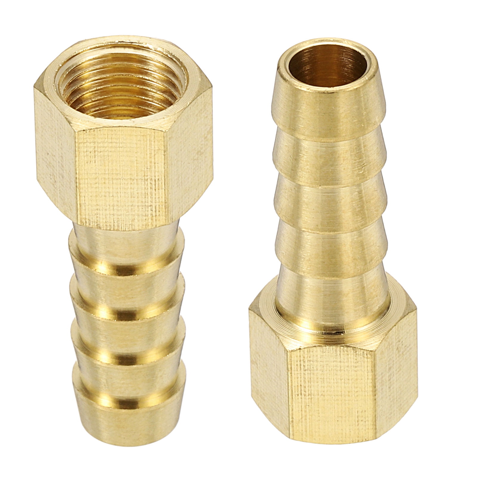 2pcs Brass Barbed Fitting 1/8" to 5/16" Female NPT Hose ID Barb Adapter ...