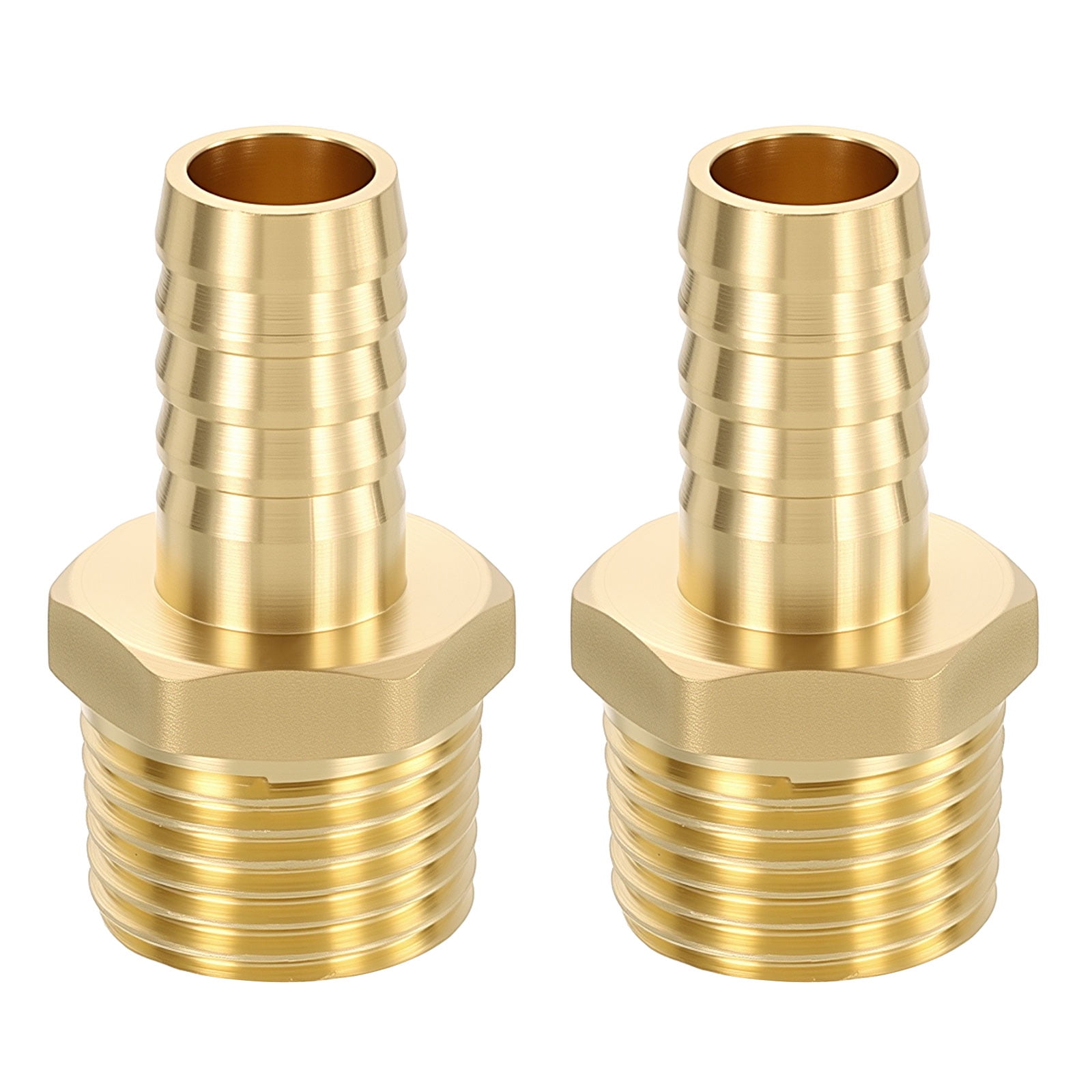 2pcs Brass Hose Barb to NPT Male Adapter 1/2" Barb x 1/2" NPT Male for ...