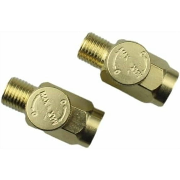 2pcs Brass In-Line Air Flow Regulator Adjustable 1/4" NPT Male & Female ...