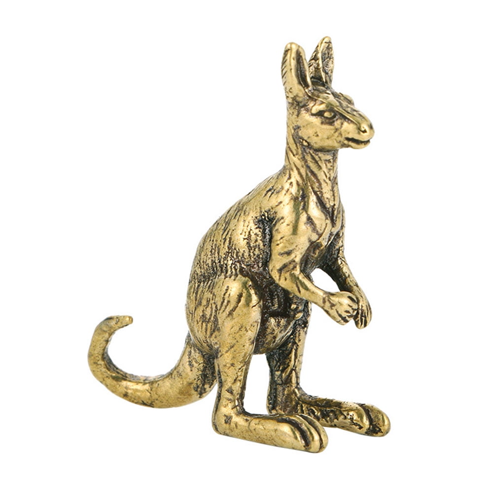 2pcs Brass Kangaroo Figurine Kangaroo Statue Tabletop Ornament Office ...