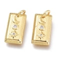 2pcs Brass Micro Pave Clear Cubic Zirconia Charms with Jump Ring ...
