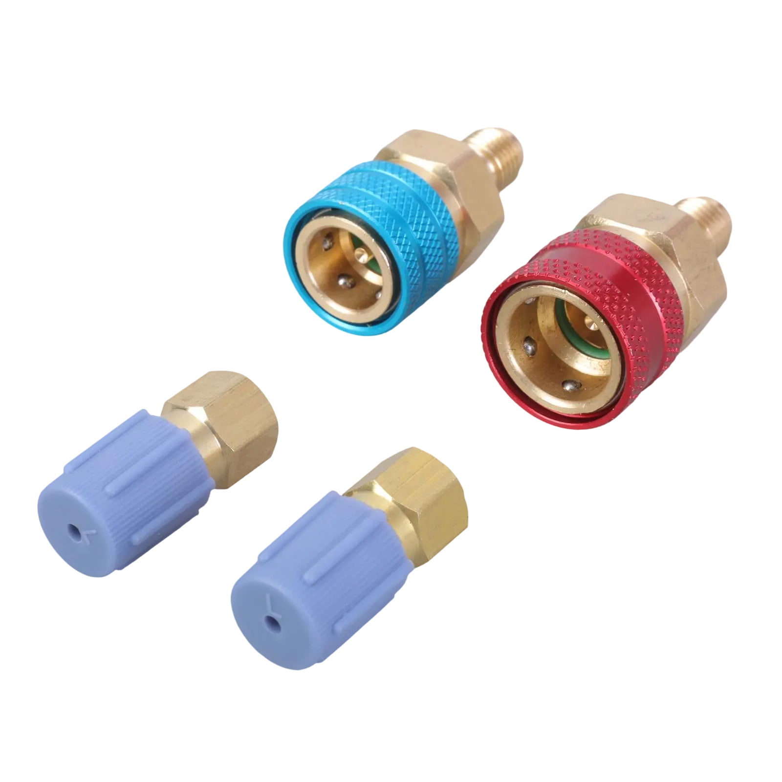 2pcs Brass Quick Couplers set High/Low Side Adapters Air Conditioning ...