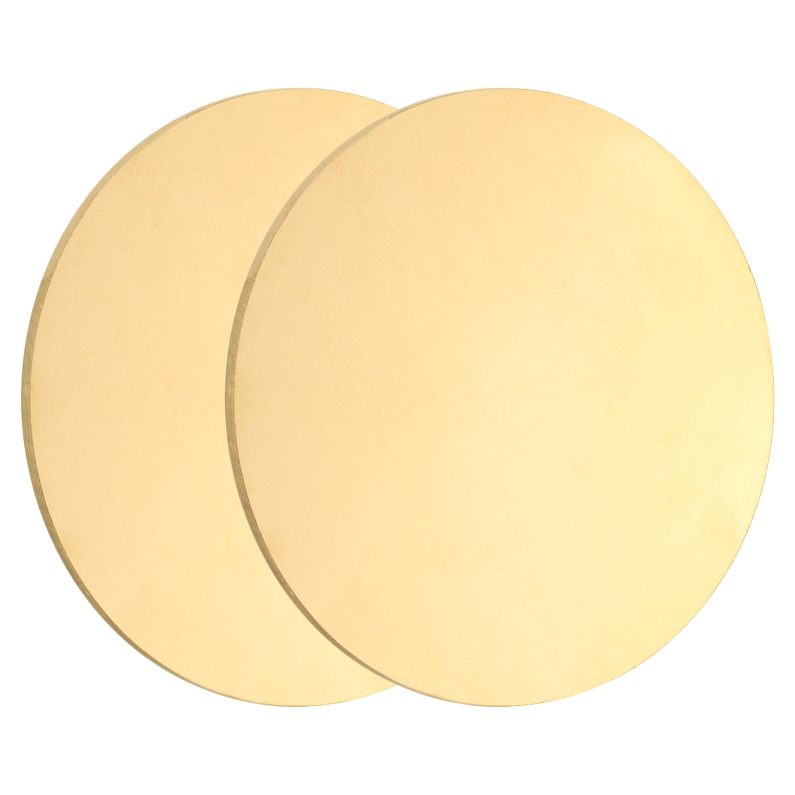 2pcs Brass Sheets, 0.08" Thickness x 1.97" Diameter Brass Round Plate ...