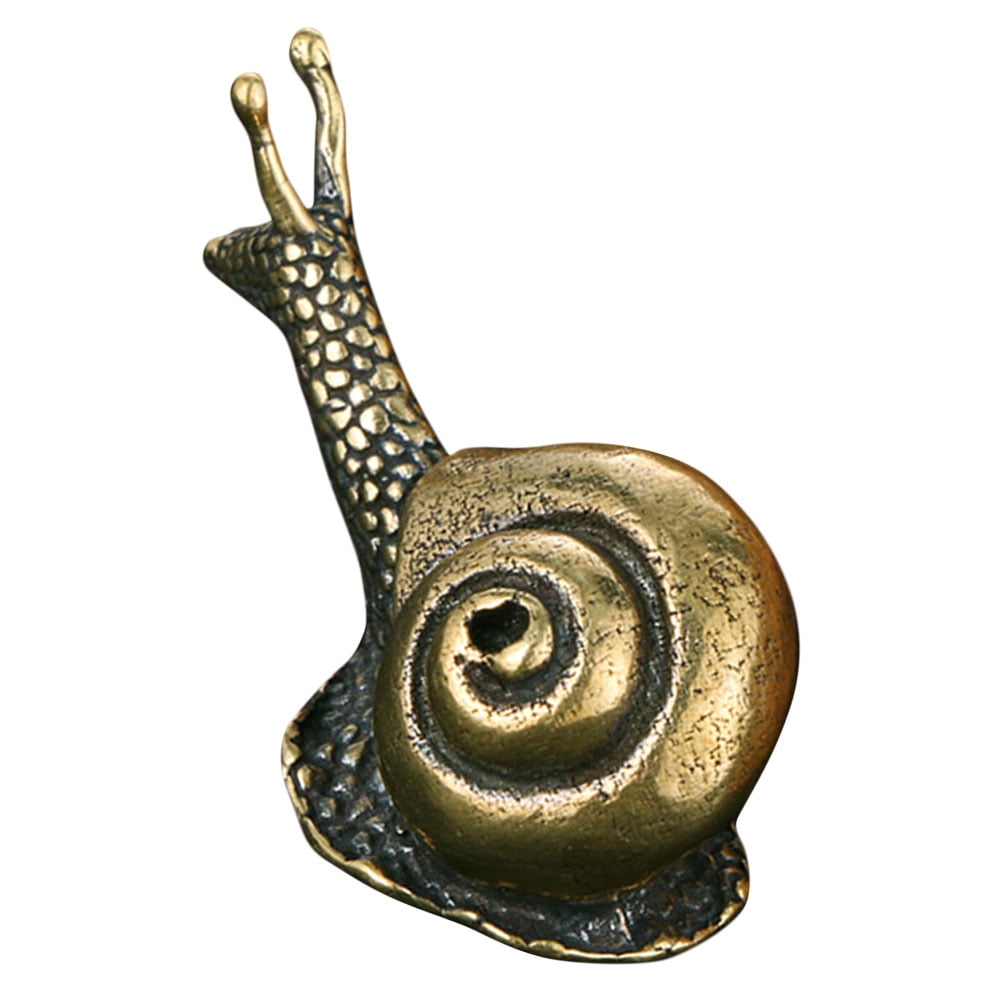 2pcs Brass Snail Adornment Vintage Style Snail Sculpture Home Office ...