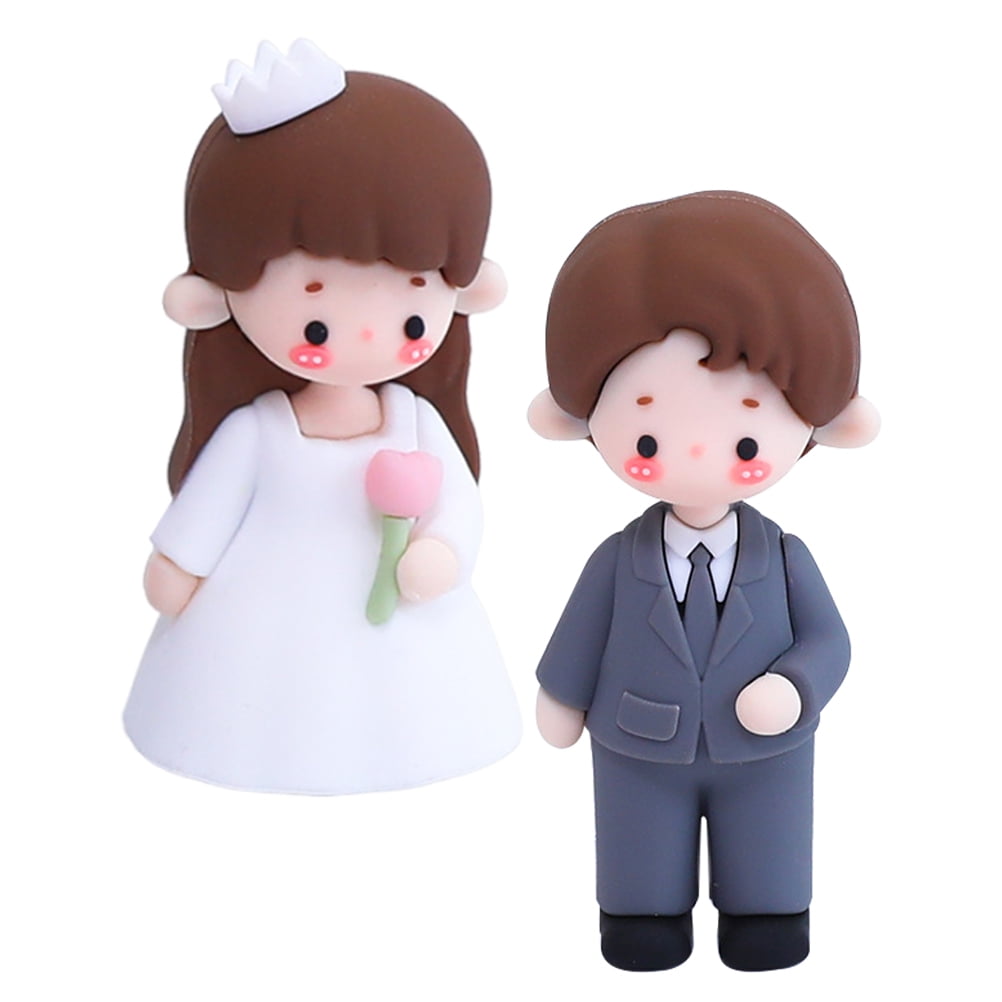 2pcs Bride And Groom Wedding Cake Toppers Wedding Decorations For ...