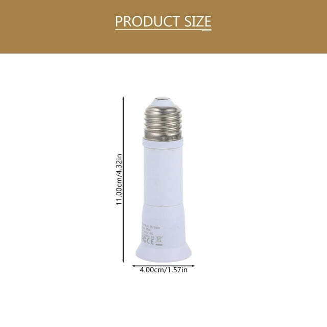 2pcs E27 Socket Bulb Adapter, Telescopic Light Bulb Extension Socket ...