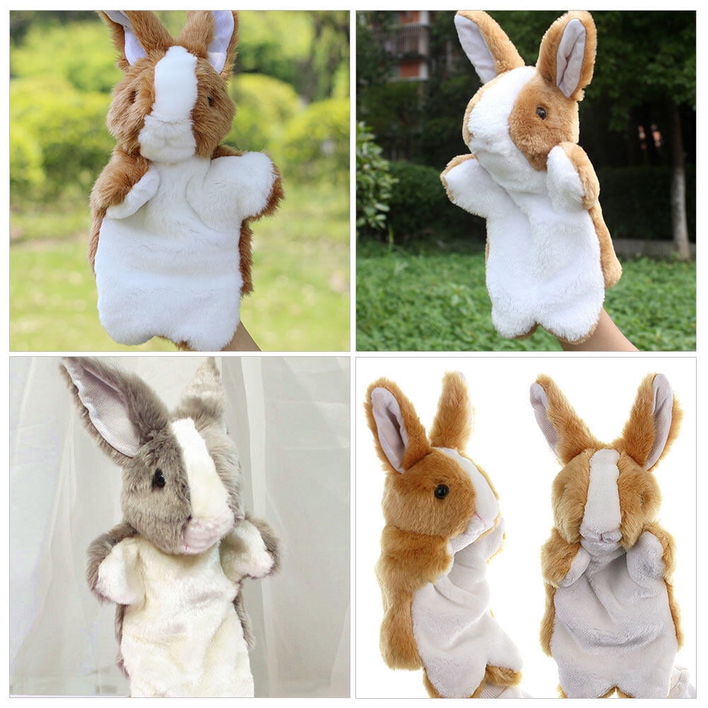 2pcs Bunny Rabbit Hand Puppet Plush Hand Stage Storytelling Puppet Hand ...