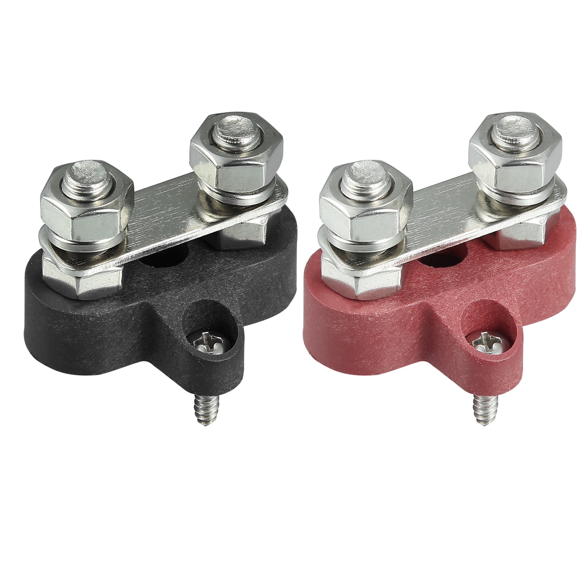 2pcs Bus Bar Junction Block 5/16" M8 Dual Power Post Insulated Terminal Stud Distribution Block ...