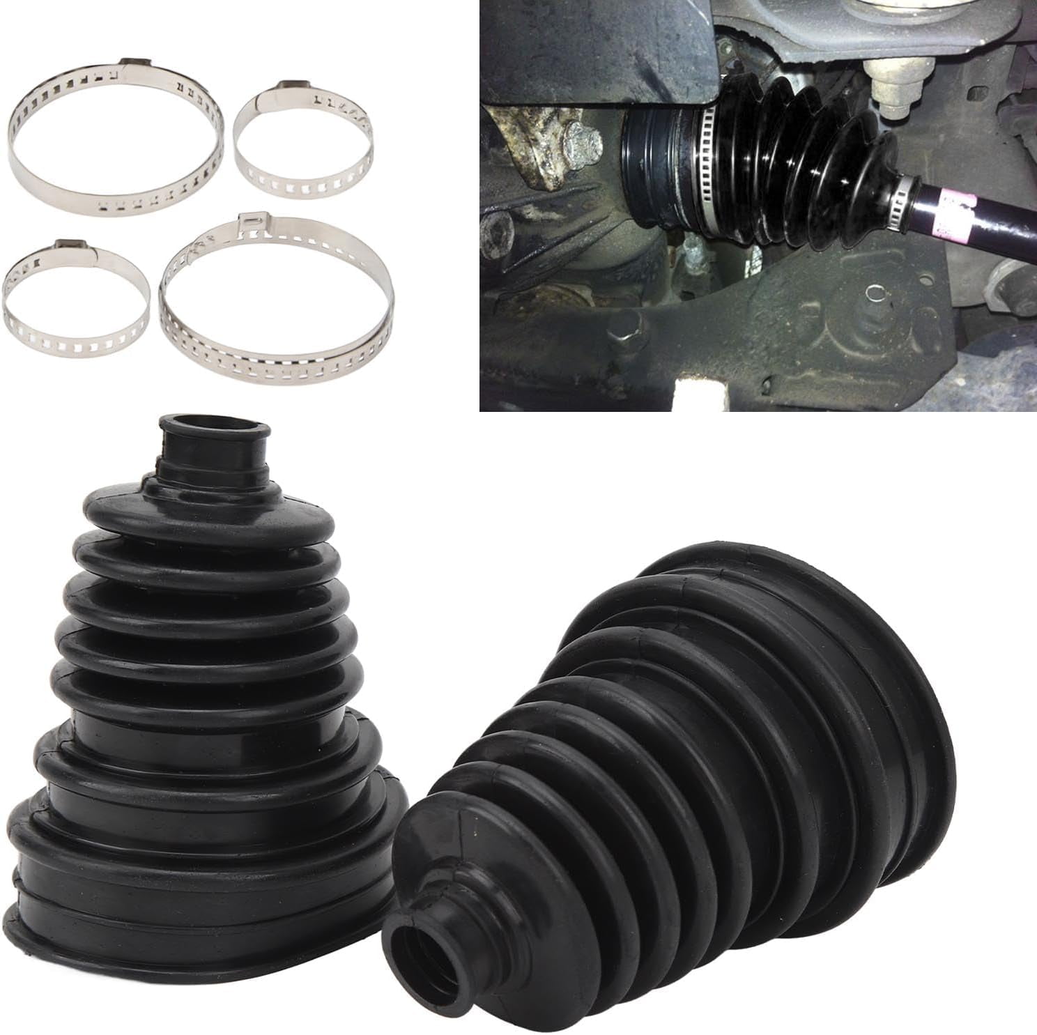 Customer reviews for 2pcs CV Joint Boot Kit, CV Boots Universal ...