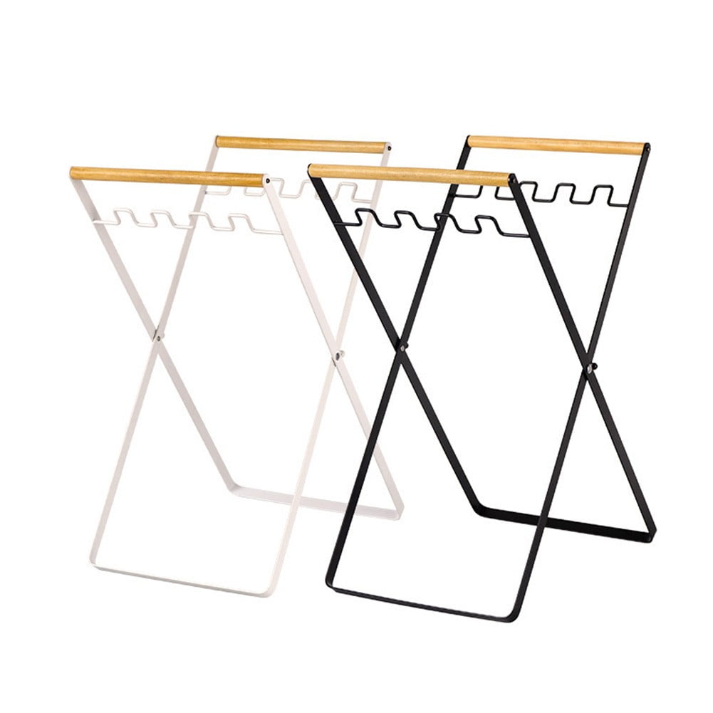 2Pcs Camping Trash Bag Holder Bag Holder with Wooden Handle Garbage Bag ...