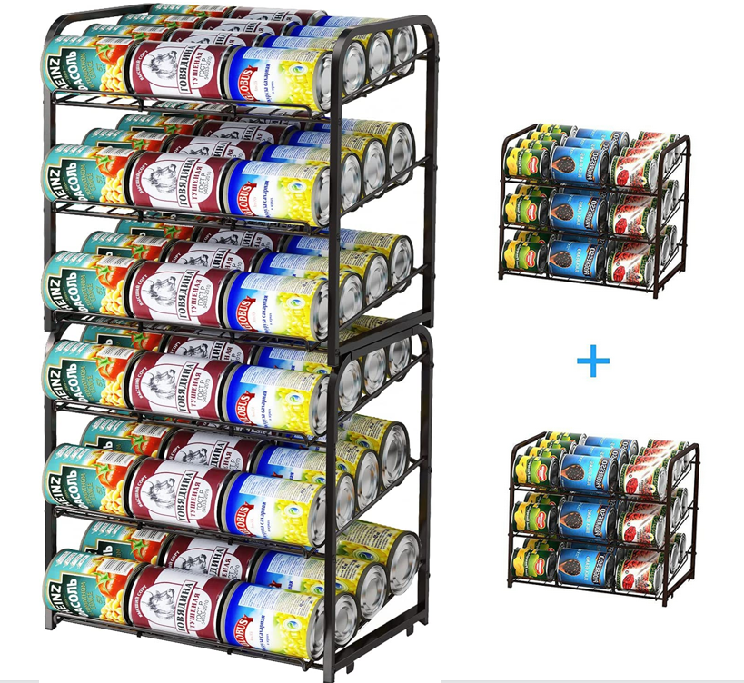 2pcs Can Rack Pantry Organizer Kitchen Cabinet Shelf Canned Food Soup ...