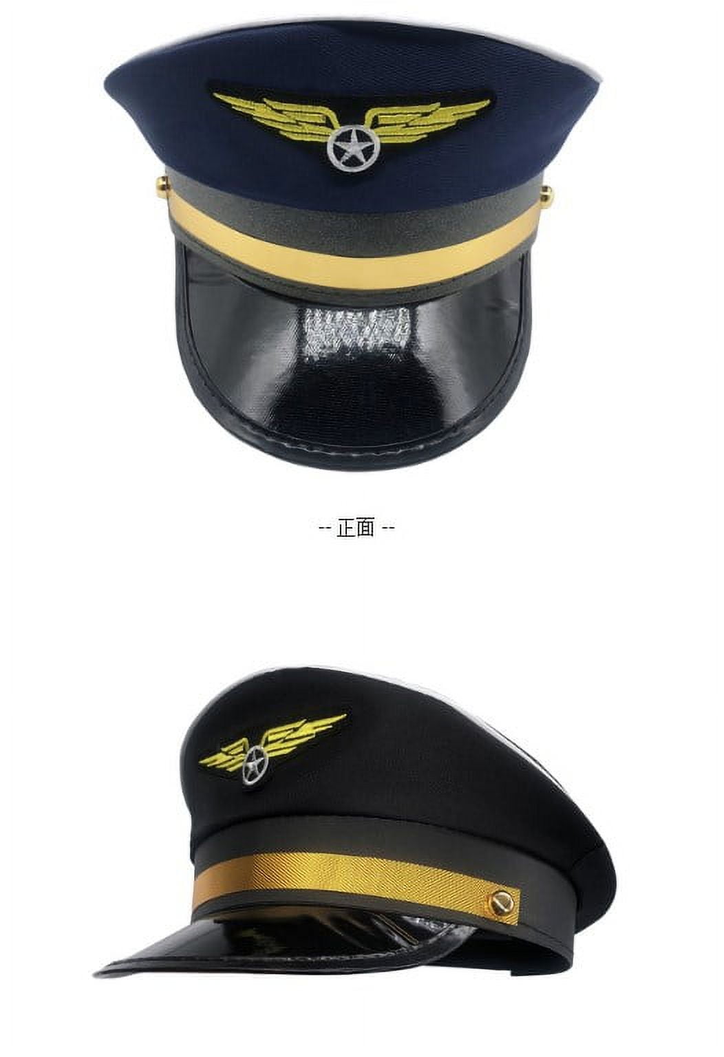 2pcs Captain Pilot Hats Cosplay Costume Hat Airplane Hostess Hat Stage ...