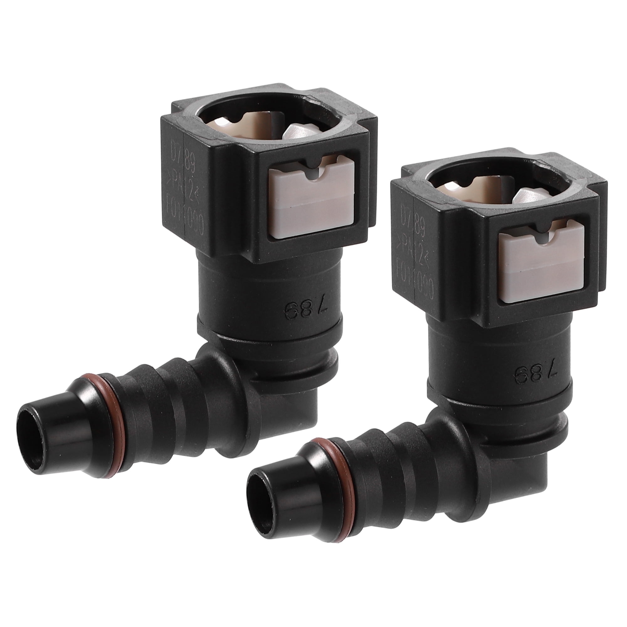 2pcs Car 5/16 Fuel Line Quick Connector Quick Release 90 Degree Female ...