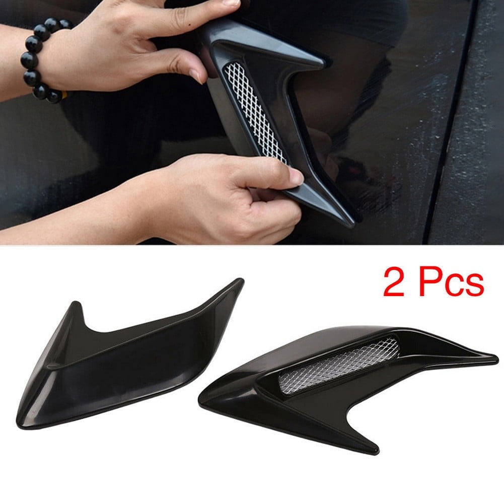 2pcs Car Air Flow Inlet Scoop Hood Vent Sticker Trim Decal Decor ...