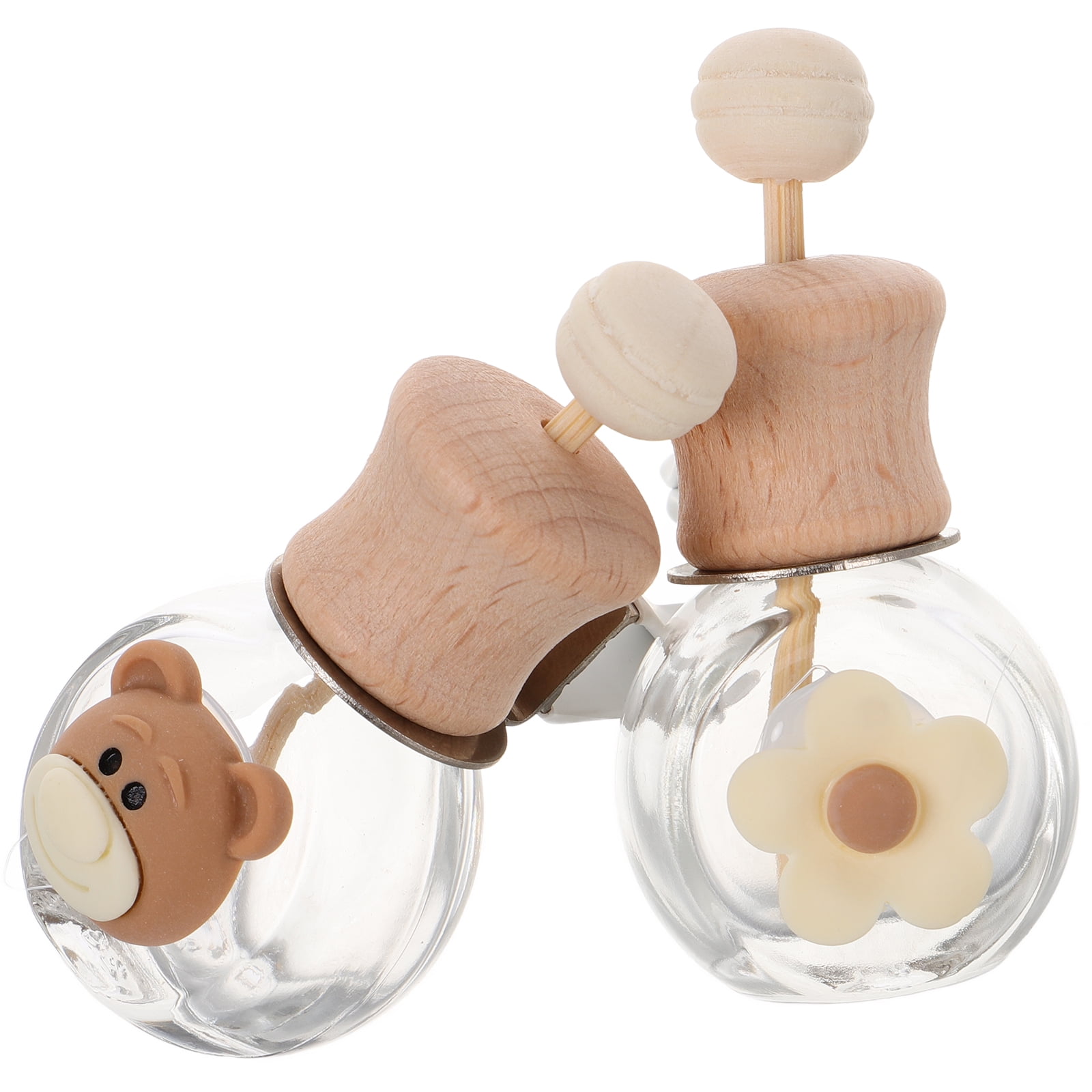 Cute Car Vent Clips with Glass Bottle for Essential Oil Diffuser 2pcs ...