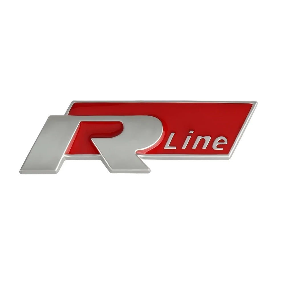 2pcs Car Front Rear Tail Trunk Bumper R R-line Emblem Decoration ...