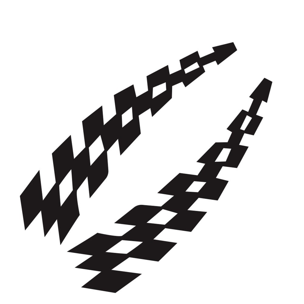 2pcs Car Racing Flag Stickers Decals Wheel Eyebrow Vinyls Checkered ...