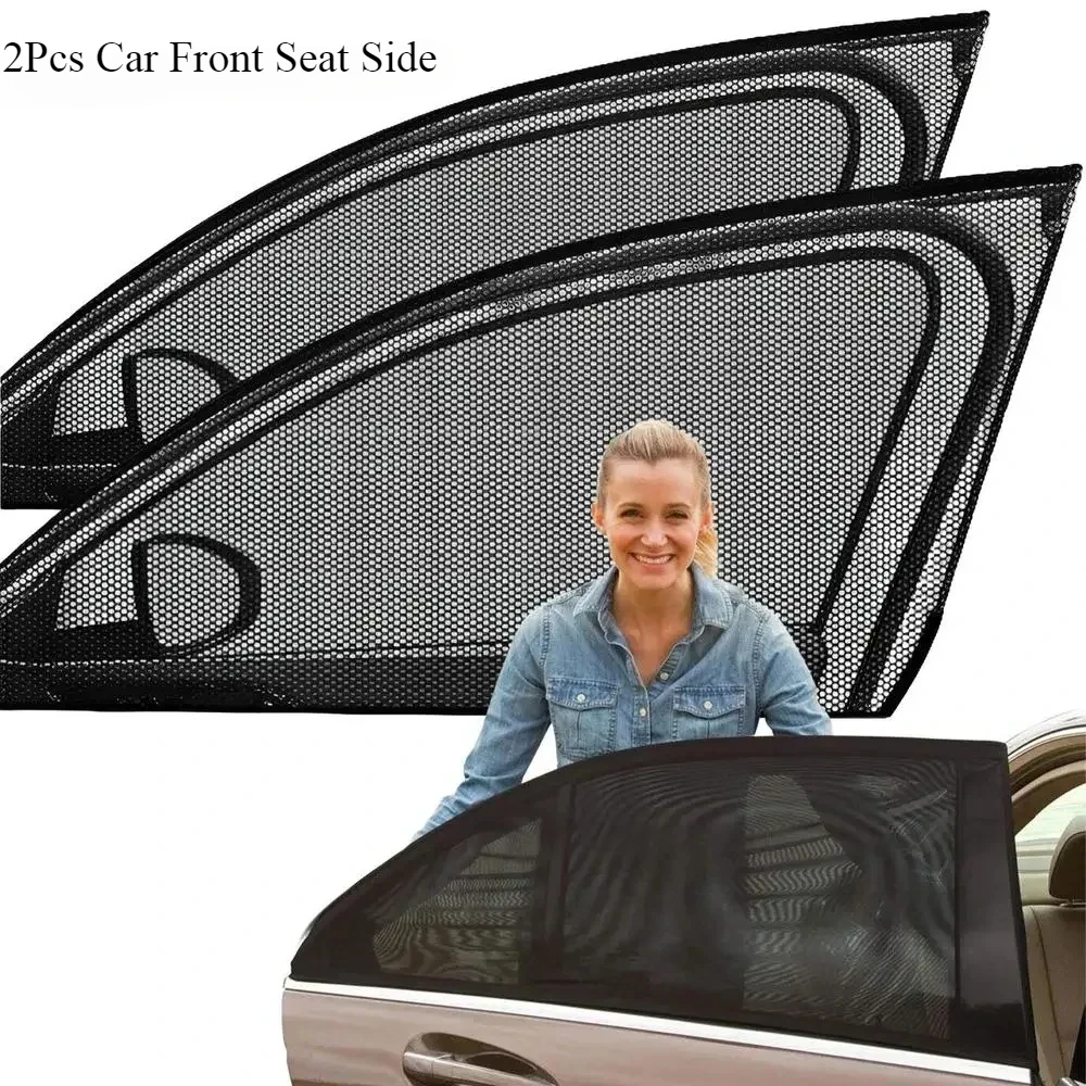 2pcs Car Rear Side Window Sunshade UV Protect Shield Mesh Prevent ...