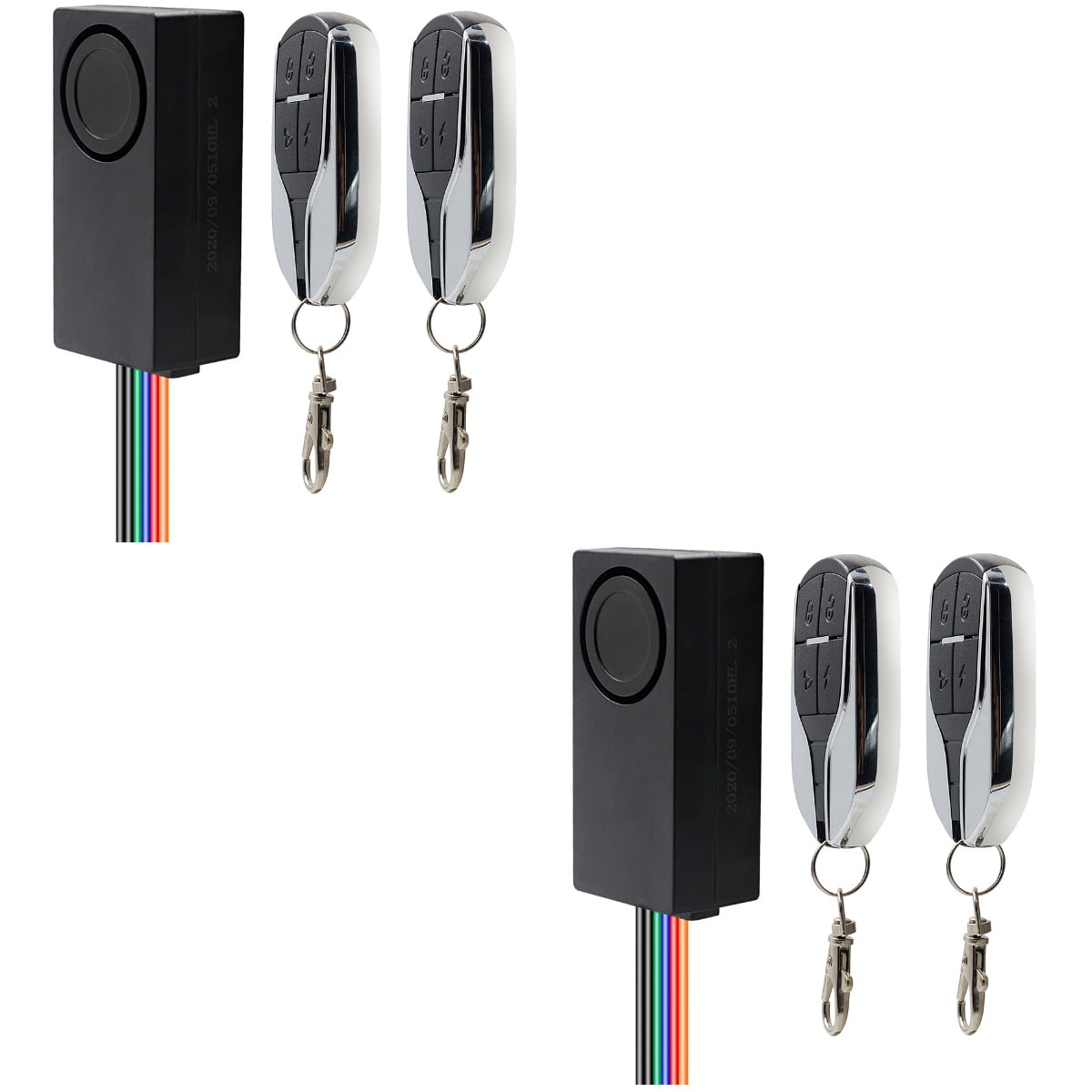 2pcs Car Remote Keyless Alarm Start: 1 Set Vehicle Entry Warning Lock ...