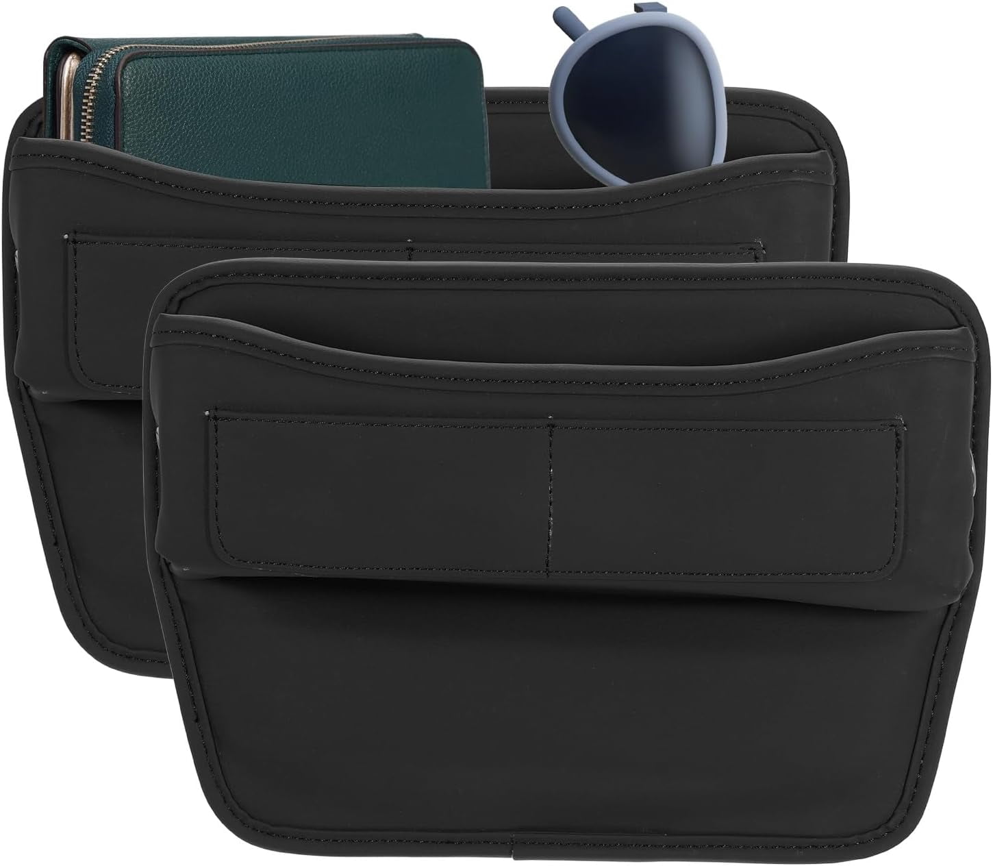 2pcs Car Seat Gap Filler Organizer 11.3 x 8 x 2.2 Inch Leather ...