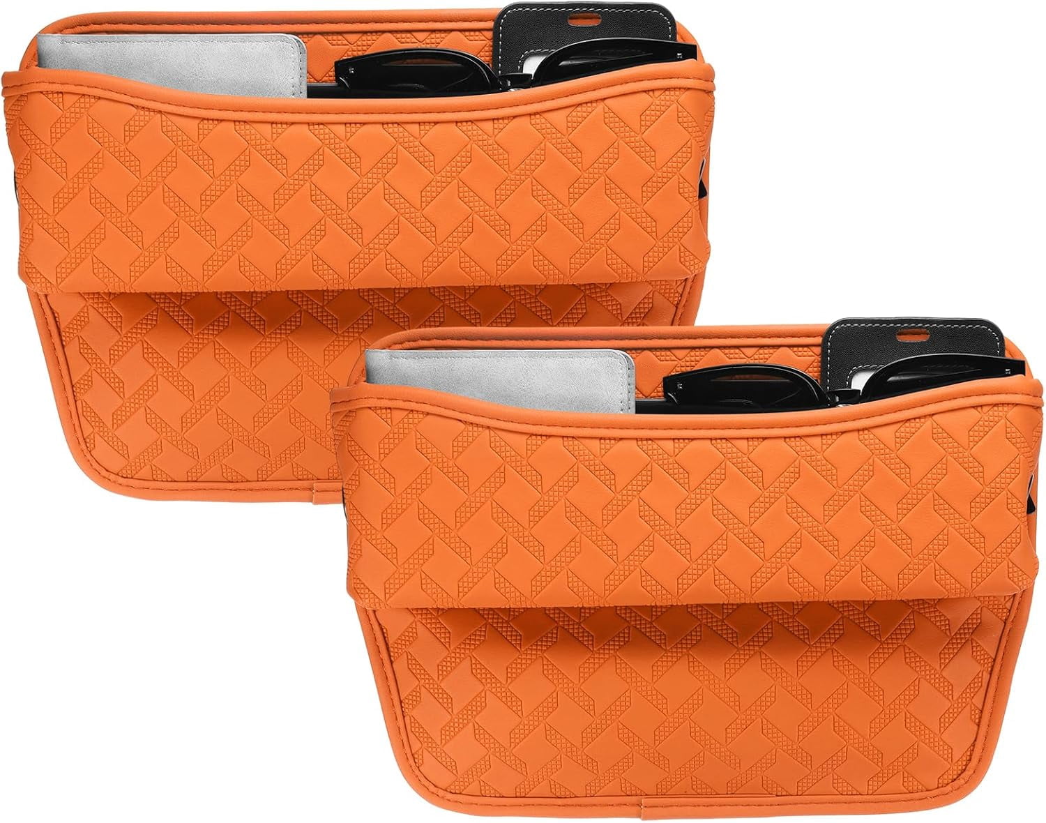 2pcs Car Seat Gap Filler Organizer 11.5 x 8 x 2.1 Inch Leather ...