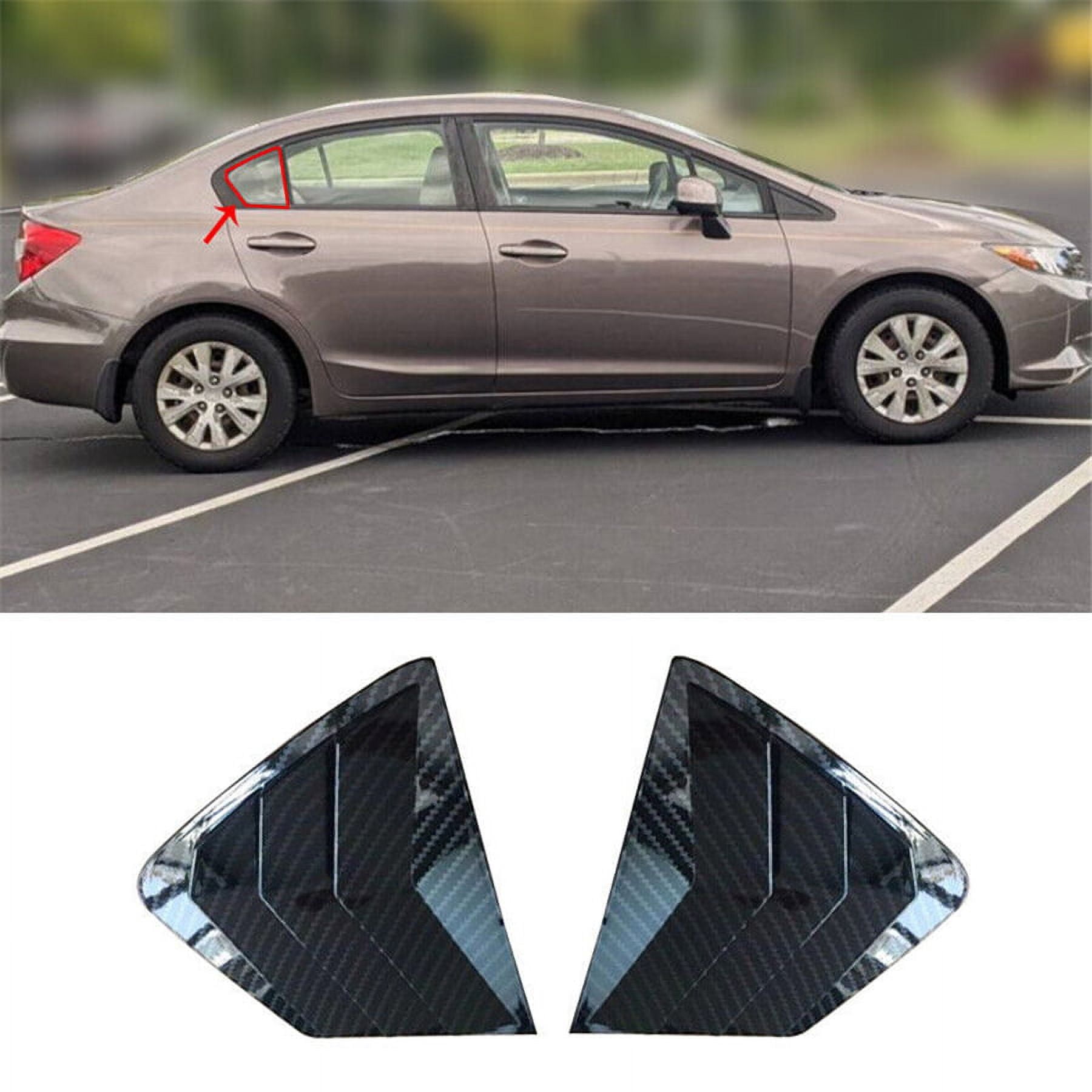 2pcs Car Side Quarter Window Vent Louver Shutter Cover For 2012-2015 ...