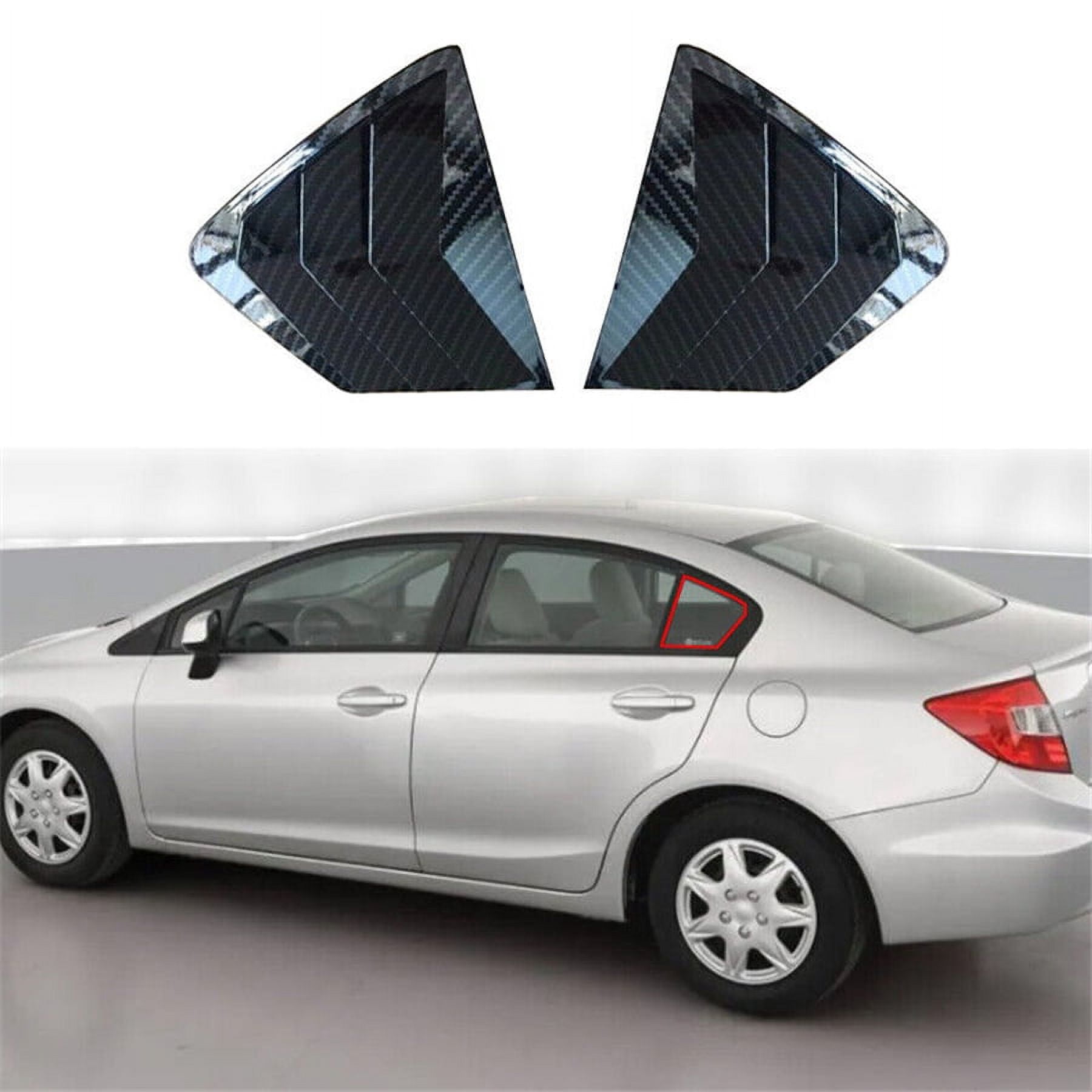 2pcs Car Side Quarter Window Vent Louver Shutter Cover For HONDA Civic ...