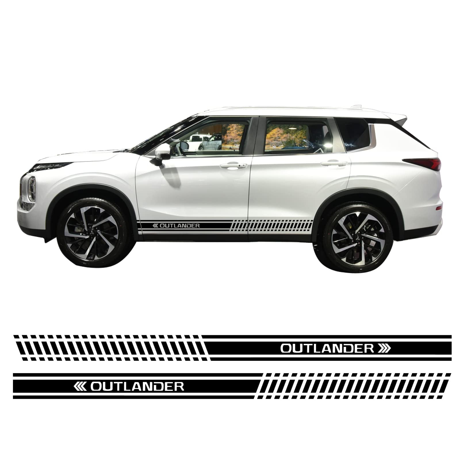 2pcs Car Vinyl Waterproof Sticker Graphics Kit Sport Side Door Decal ...