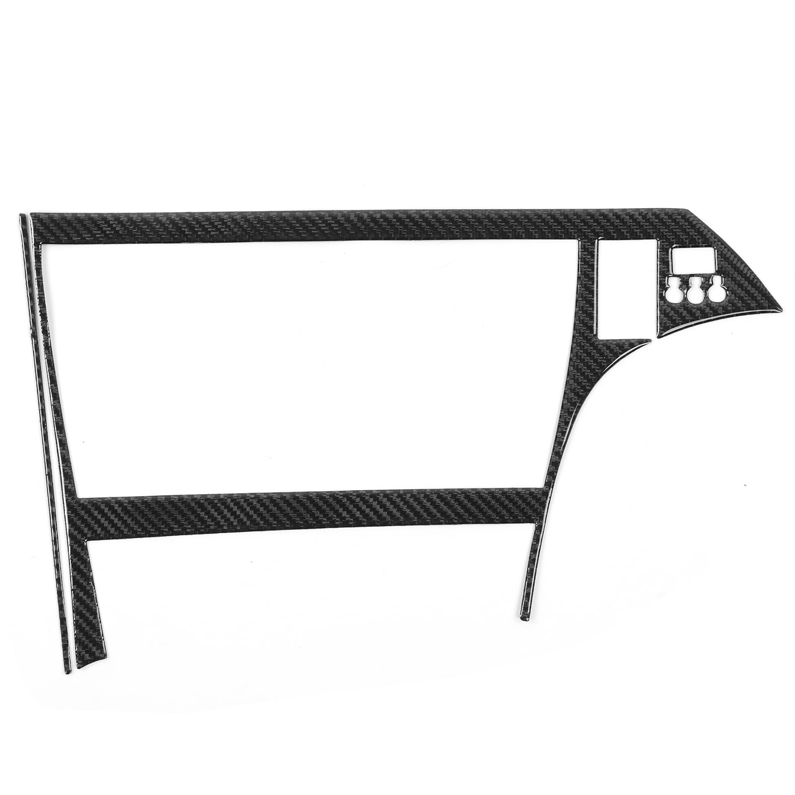 2pcs Carbon Fiber GPS Display Panel Cover Frame Firmly Installing Fit ...