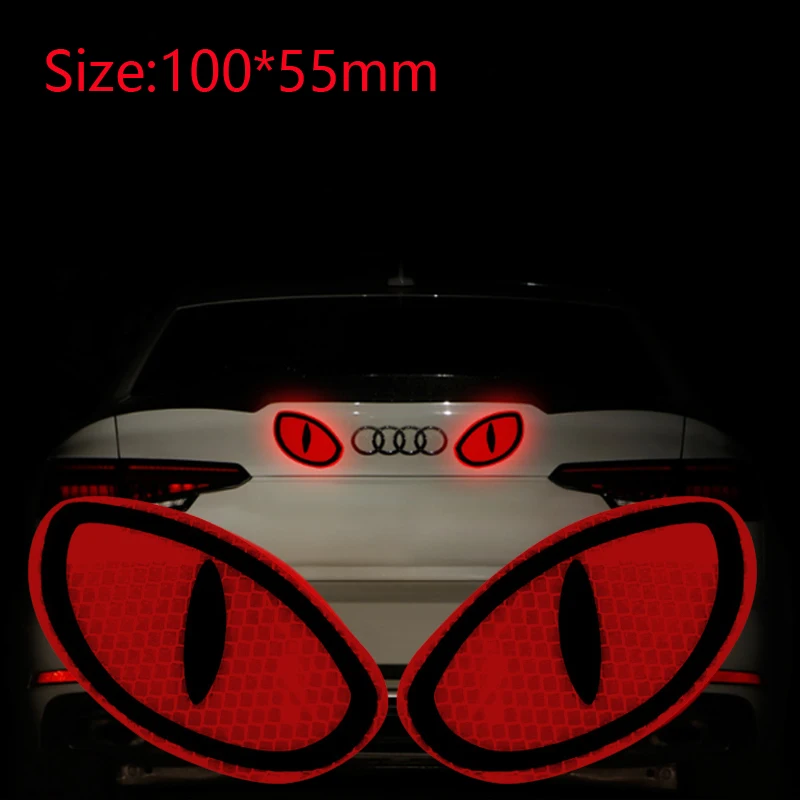 2pcs Cars Reflective Sticker Auto Safety Warning Mark Reflector Tape ...