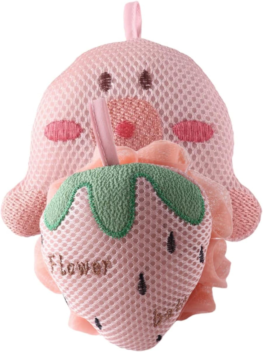 2pcs Cartoon Bath Ball Scrub Sponges Foam Body Wash Bodywash Bath Balls ...