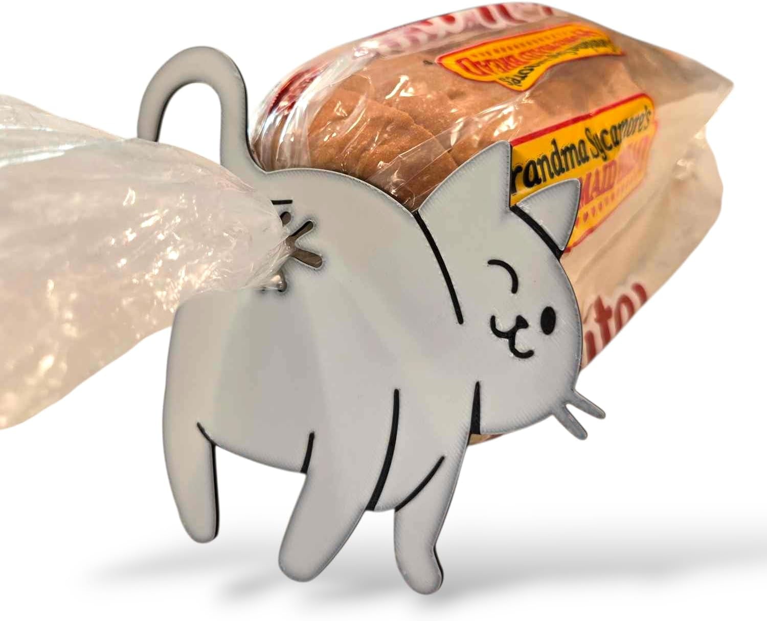 2pcs Cat Butt Bread Clip – Funny 3D Printed Bag Holder – Cat Shaped Bread Bag Clip – Novelty ...