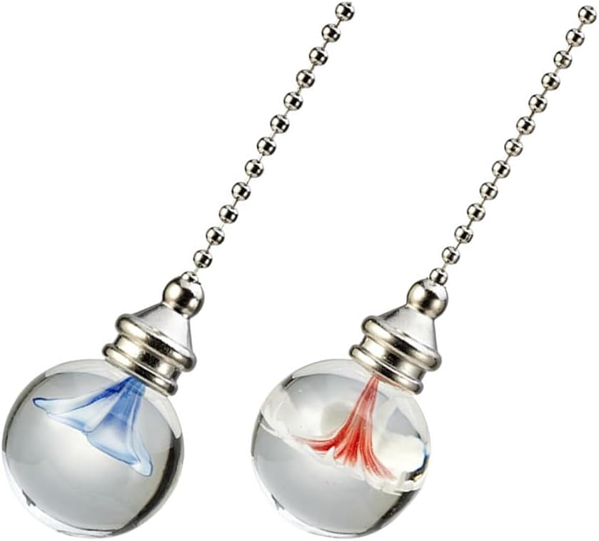 2pcs Ceiling Fan Pull Chain Extension Chains with Decorative Crystals ...