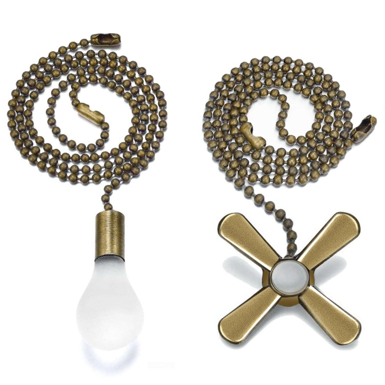 2pcs Ceiling Fan Pull Chain Set,12" Beaded Ball Extension Chains,Fan ...