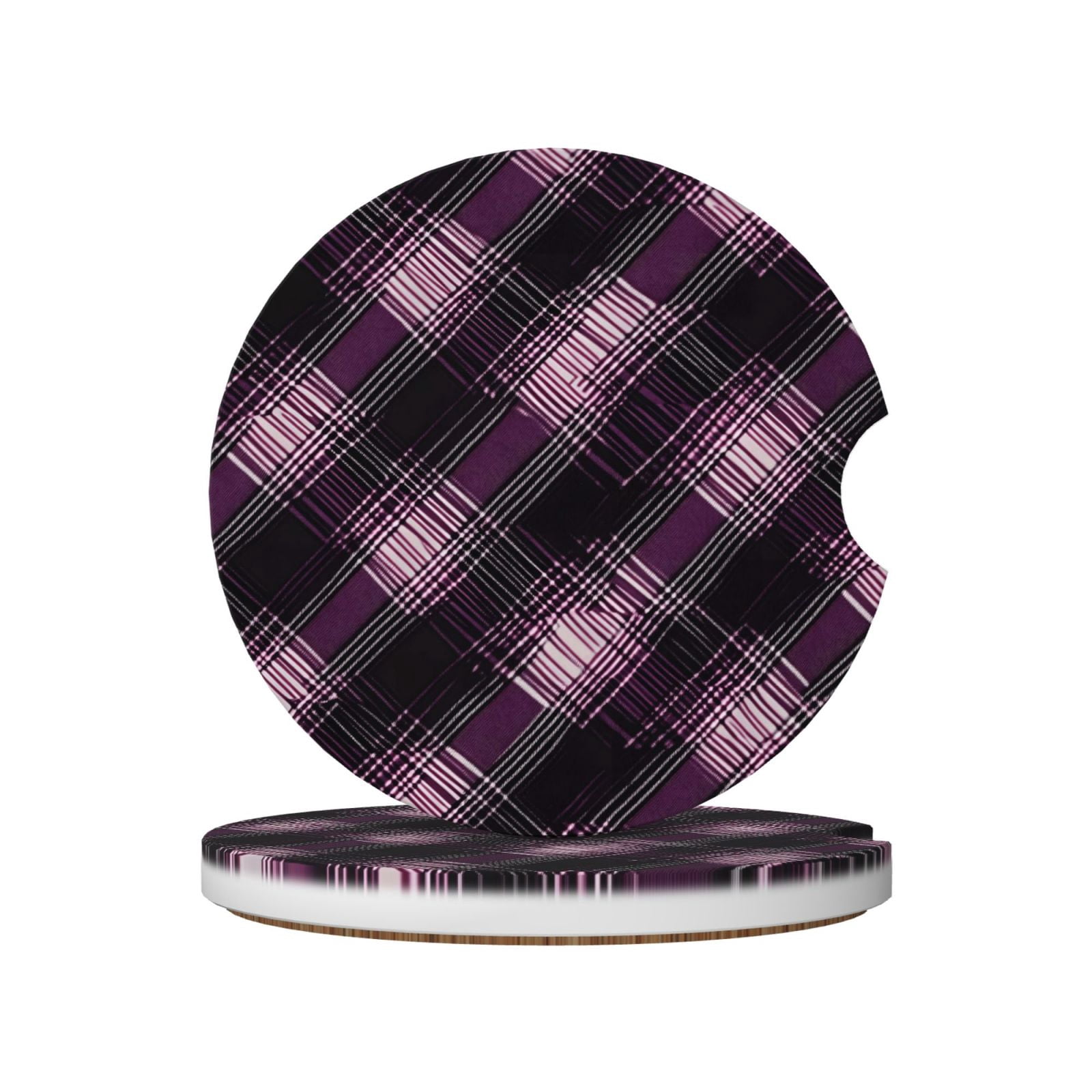 2pcs Ceramic Car Coasters Standard Size With Cork Base And Removal ...