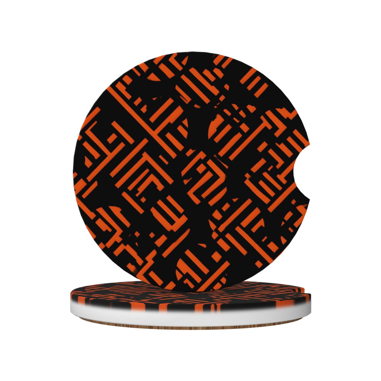2pcs Ceramic Car Coasters Standard Size With Cork Base And Removal ...