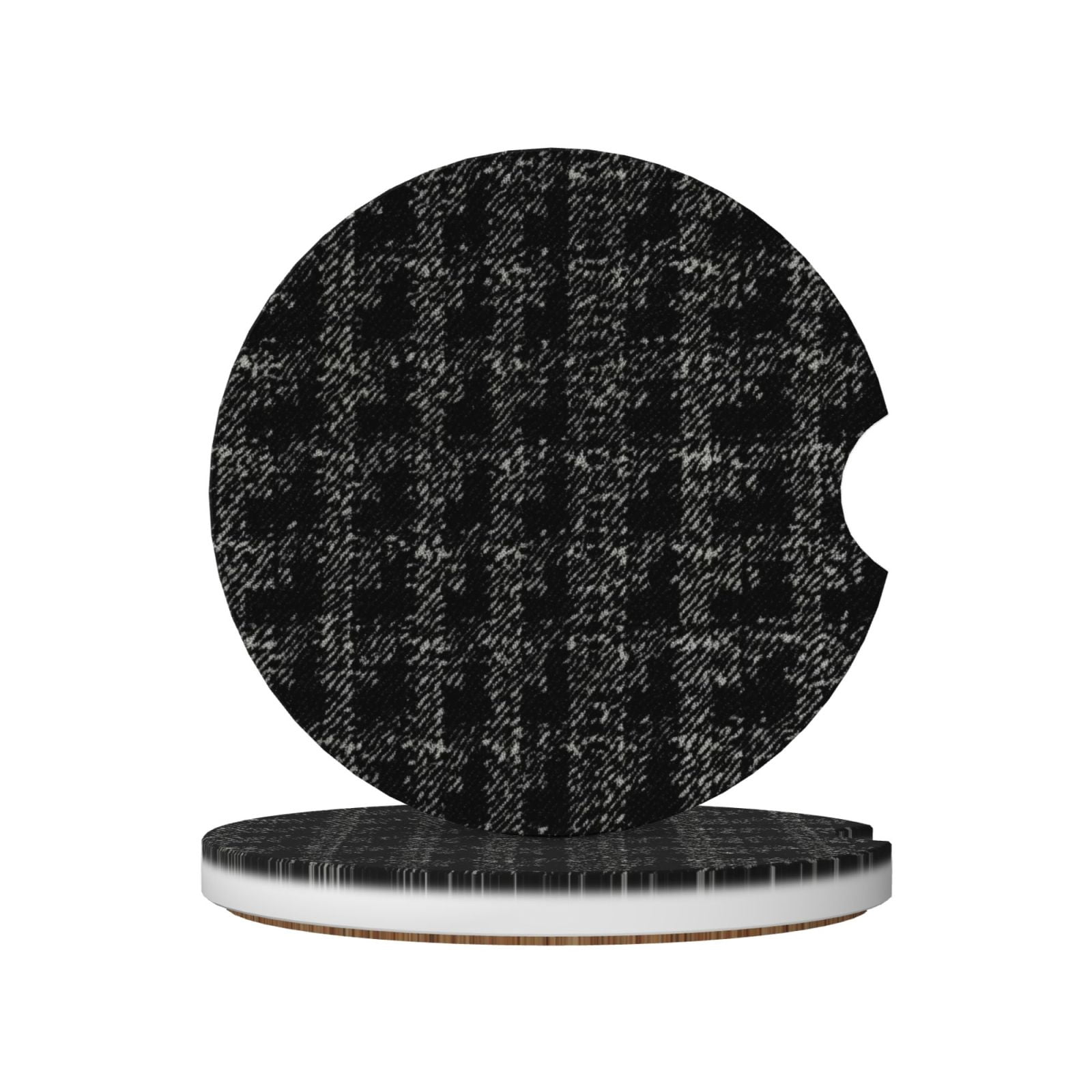 2pcs Ceramic Car Coasters Standard Size With Cork Base And Removal ...