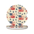 2pcs Ceramic Car Coasters Standard Size With Cork Base And Removal ...