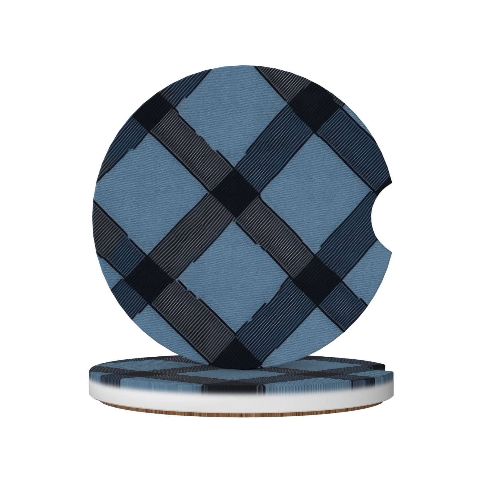 2pcs Ceramic Car Coasters Standard Size With Cork Base And Removal ...