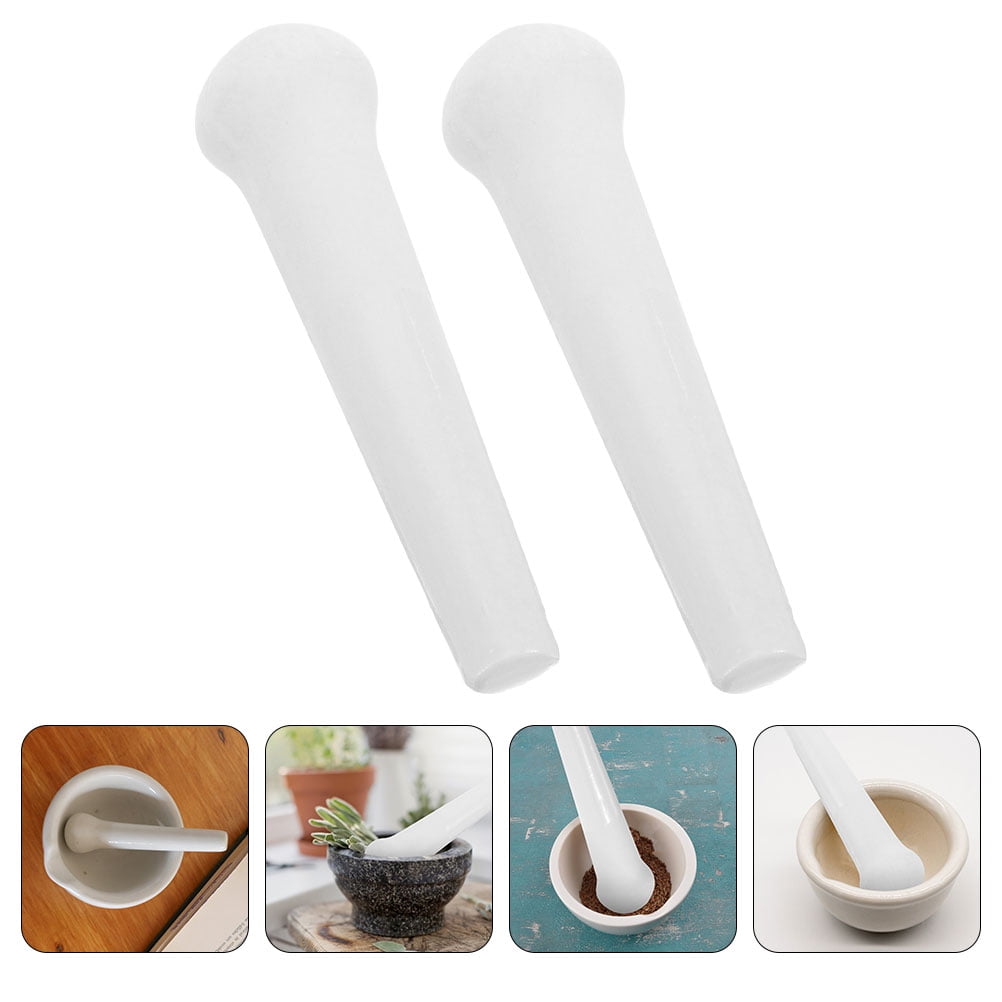 WHAMVOX 2pcs Multi Use Ceramic Pestle Set Manual Garlic Masher Grinding ...