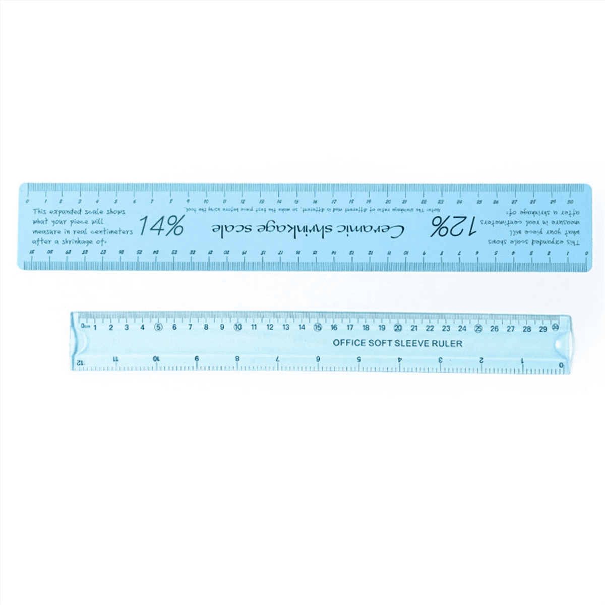 2pcs Ceramic Shrinkage Scale Set Plastic Soft Ruler DIY Ceramic Shaping ...