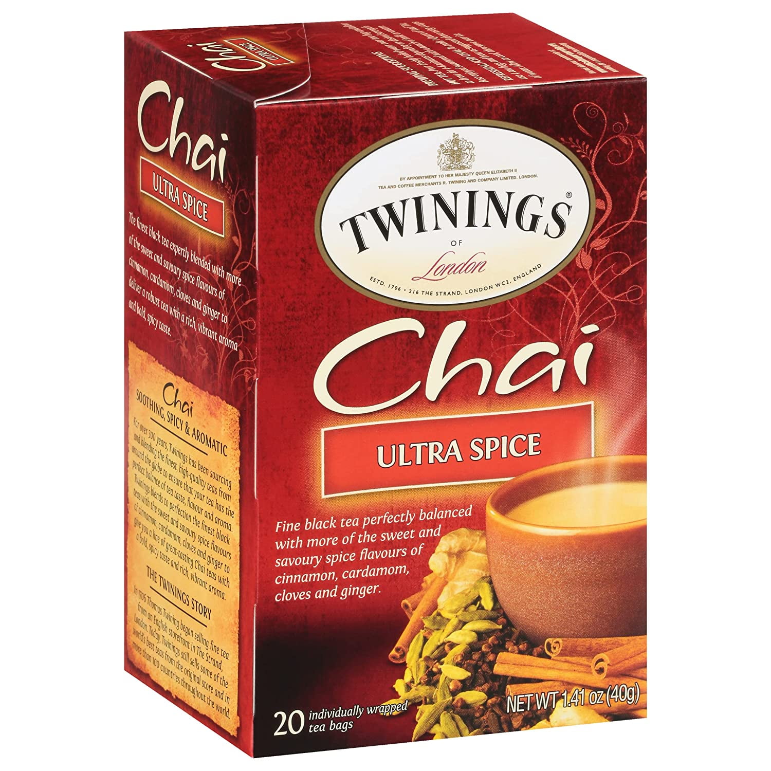 2pcs Chai Tea, Ultra Spice Chai Tea Bags with Cinnamon, Ginger ...
