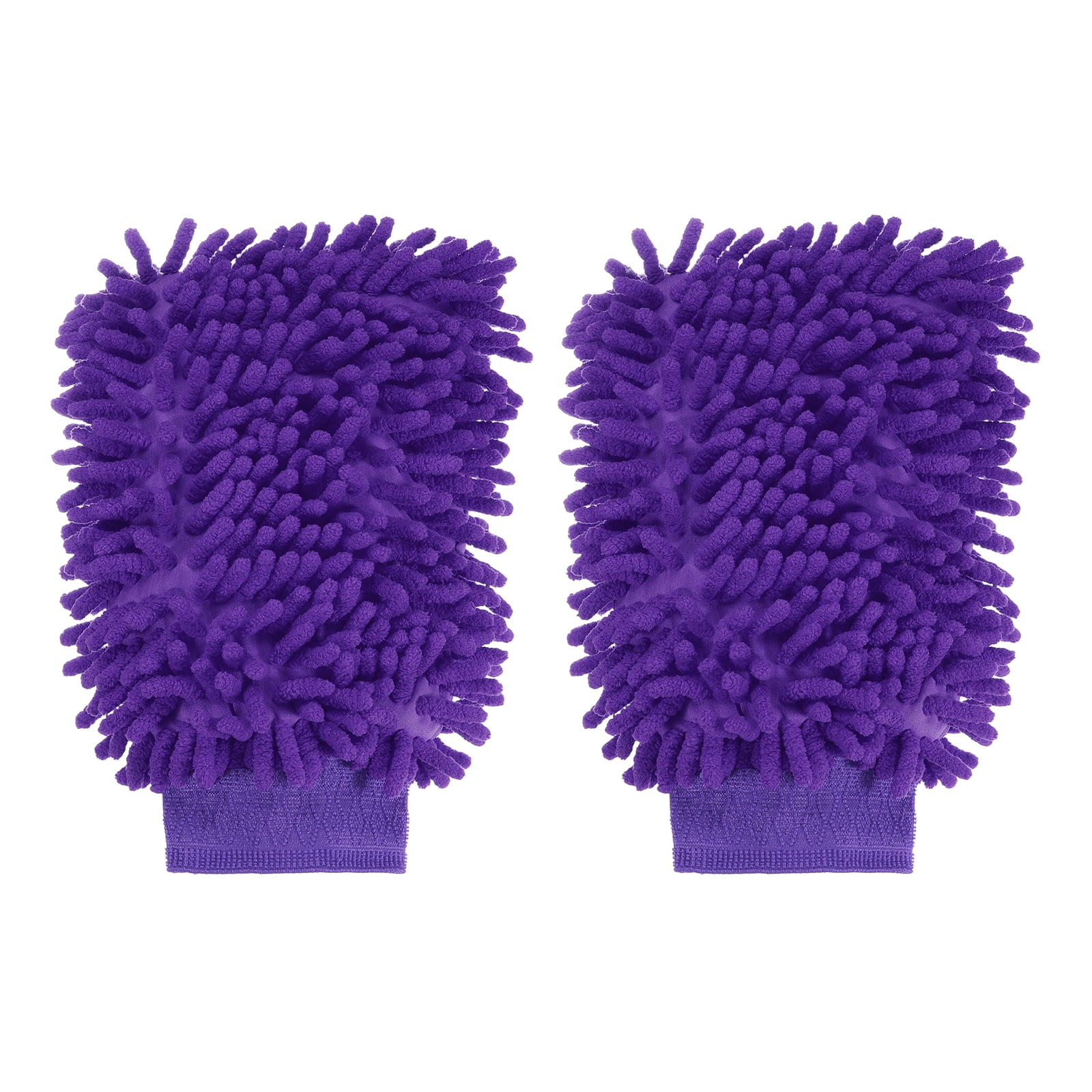 2pcs Premium Chenille Microfiber Car Wash Mitts 9.8" x 7.9" Scratch ...