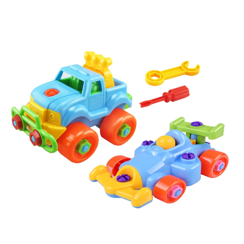 2pcs Children Cartoon Disassembly Car Vehicle Go Kart Toy Sturdy ...