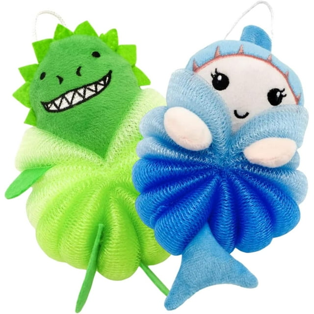 2pcs Children's Bath Ball Kids Body Wash Bath Scrubber for Body Bath ...