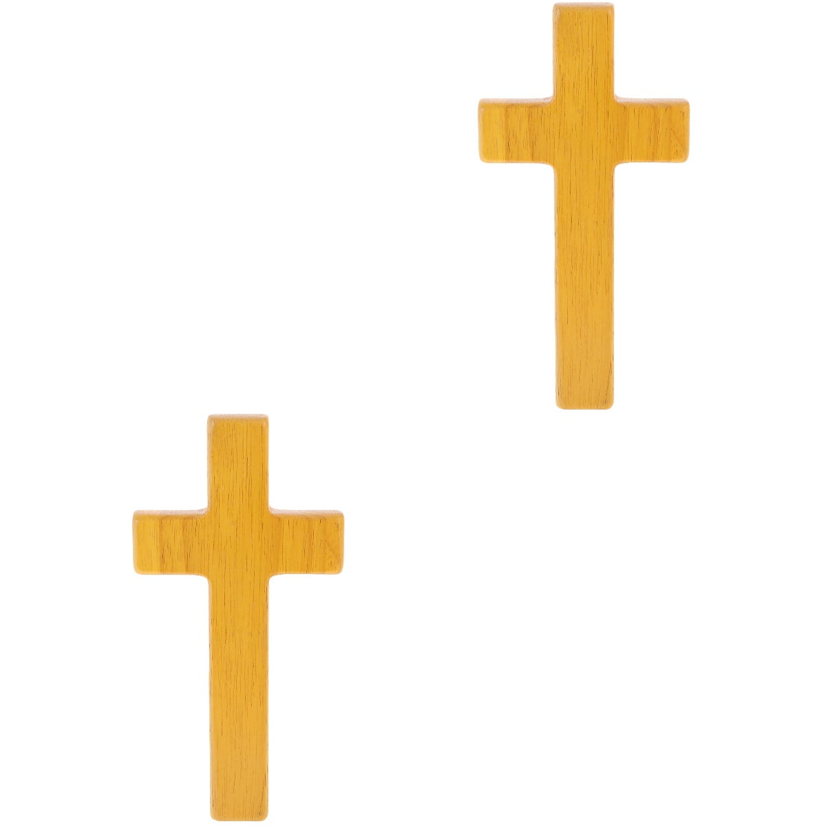 2pcs Christian Wooden Cross Desktop Decor Set Handheld Cross Figurines ...