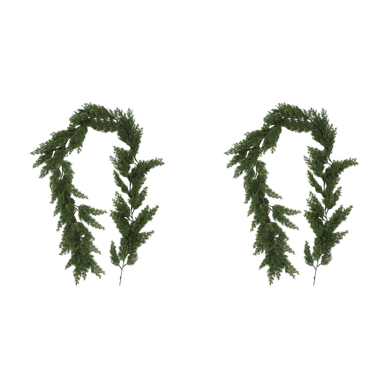 2pcs Christmas Cedar Garlands, 72Inch Artificial Greenery Pine Garlands ...